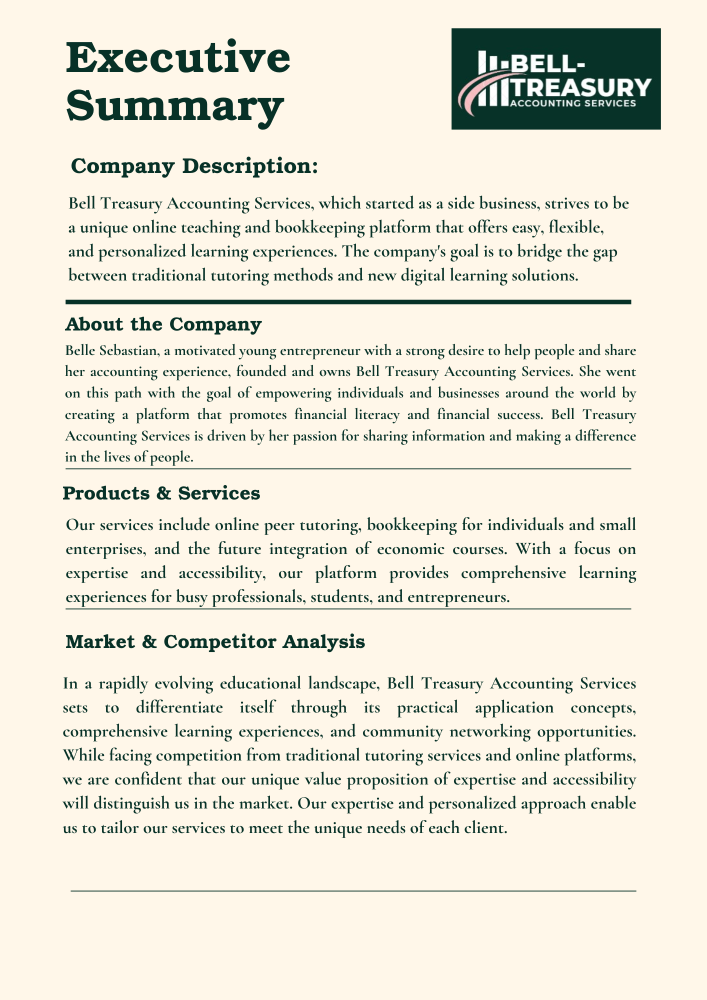 Executive Summary – Bell-Treasury Accounting Services